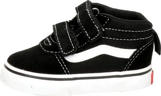 Vans Ward Mid V Sneaker, Veloursleder-Leinwand schwarz weiß, 26 EU, Veloursleder Leinwand Schwarz Weiß