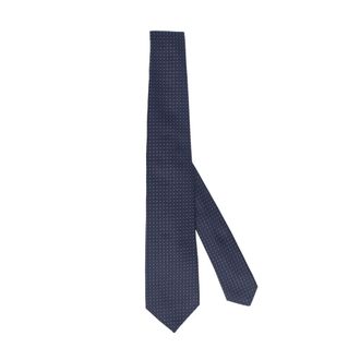 Kiton Handgefertigte Seidenkrawatte mit sieben Falten - - Accessories - Herren - Blau - ONE SIZE