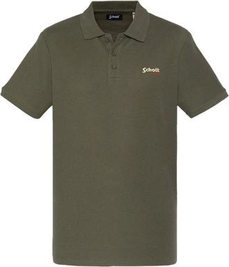 Schott NYC Schott Nyc, Homme, Tops, Vert, Taille: S Polos manches courtes-Schott-Homme-PS0022