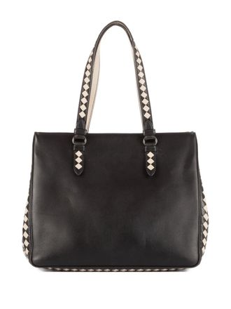 Bottega Veneta sac cabas en cuir - Noir