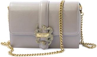 Just Cavalli Femme, Sacs, Gris, Taille: ONE Size Iconic Snakes Portafoglio Compatto Catena