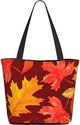 AOOEDM Sac &agrave; provisions pour femme Feuilles d&eacute;rable dautomne 13 x 11 x 7 po. Le cadeau parfait pour la Saint-Valentin. Cest de la Saint-Valentin pour maman, 