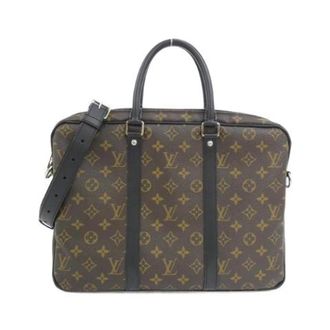 Louis Vuitton Pre-owned Monogram Macassar Porte-Documents Voyage Aktentasche - - Pre-owned - Herren - Braun - ONE SIZE