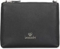 Braccialini Jinny Sac &agrave; bandouli&egrave;re pour femme en cuir synth&eacute;tique, noir, taille unique, Noir, Taille Unique