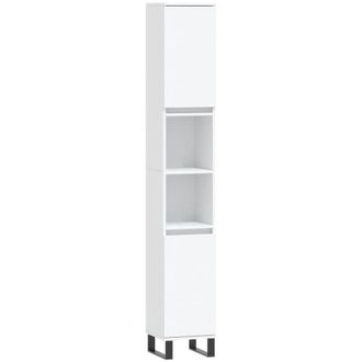 vidaXL Armoire de salle de bain blanc 30x30x190 cm bois ding&eacute;nierie