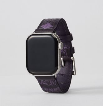 MCM Armband f&uuml;r Apple Watch (38-41 mm) in Visetos DEEP PURPLE VISETOS