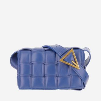 Bottega Veneta Womens Padded Cassette Bag Navy Lambskin Shoulder