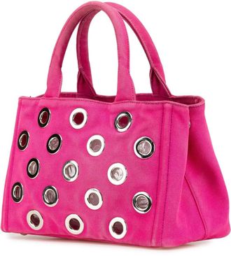 Prada Hobo Bags - Small Canvas Canapa Grommet Satchel - Gr. unisize - in Gold - f&uuml;r Damen