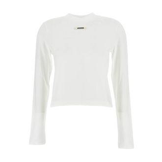 Jacquemus The Gros Grain Langarm-T-Shirt - - Tops - Damen - Wei&szlig; - S