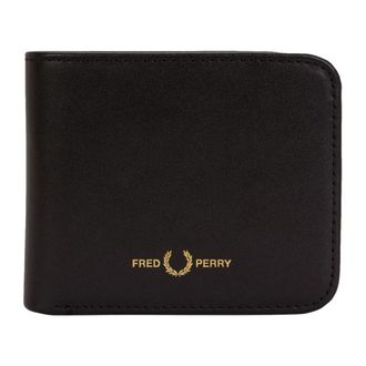 Fred Perry Glattleder-Geldb&ouml;rse - - Accessories - Herren - Schwarzk - ONE SIZE
