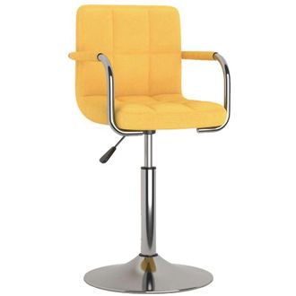 vidaXL Vidaxl - Tabouret de bar Jaune Tissu