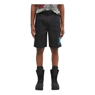 Undercover Shorts Tailleur Patchwork Graphique Punk - Homme - Shorts - Noir - Taille: M