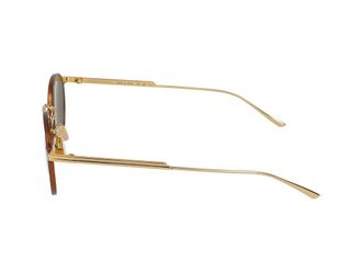Bottega Veneta Mens Bv1389s Round Metal Frame Sunglasses Gold