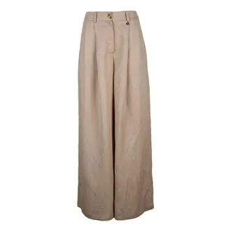Dixie Femme, Pantalons, Beige, Taille: 36 FR Pantalon Large Coupe Confort