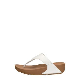FitFlop Femme, Chaussures, Blanc, Taille: 43 EU Lulu Leather Toe-post