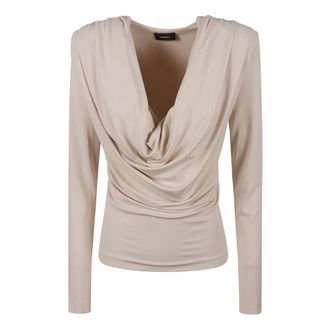Wardrobe.NYC Matte Draped Top - - Tops - Damen - Beige - M