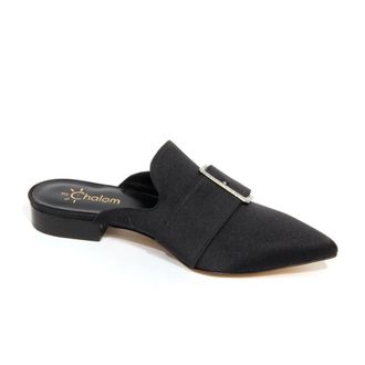 My Chalom Mychalom, Femme, Chaussures, Noir, Taille: 39 EU Chaussures en Satin avec Style Sabot