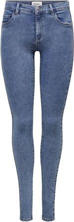 Only Femme Onlrain Life Reg Skinny DNM Noos Jeans, Denim Bleu Moyen/Détails : Pim430, XS / 30L EU