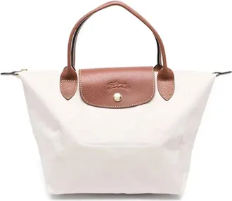 Longchamp Femme, Sacs, Blanc, Taille: ONE Size Sac Beige/Camel à Motif en Blocs de Couleur