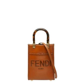 Fendi Pre-owned Mini Sunshine Shopper Leather 2way bag - - Pre-owned - Damen - Braun - ONE SIZE