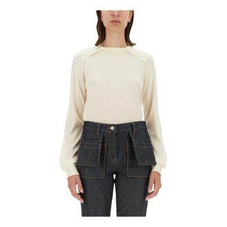 Helmut Lang Damen, Strickwaren, Wei&szlig;, MGr&ouml;&szlig;e