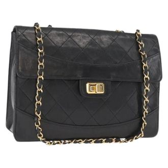 Chanel Pre-owned Ledertasche Vintage Schultertasche - - Pre-owned - Damen - Schwarzk - ONE SIZE