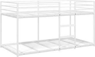 vidaXL Lit superpos&eacute; sans matelas blanc 90x200 cm acier Vidaxl