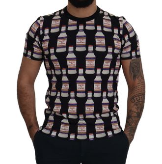 Dolce & Gabbana Mens Black Bacio Di Venere Cotton Crew T-Shirt