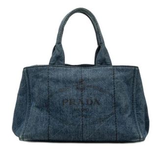 Prada Pre-owned Denim Satchel - - Pre-owned - Damen - Blau - ONE SIZE
