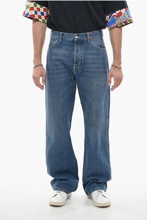 Alexander McQueen Cropped Fit Mid Washed Denims with Straight Leg 24cm size 50