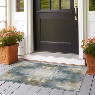 Generic Beige Lavable en Machine Tapis Salon Abstrait Vieilli textur&eacute;, 160 x 230 cm Doux Tapis de Sol Pelucheux Dessous Antid&eacute;rapant, Entree Interieur Chambre