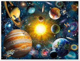 Posterlounge Unser Sonnensystem Poster von Adrian Chesterman 130 x 100 cm Wandbilder Wanddeko