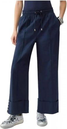 Liu Jo Femme, Pantalons, Bleu, Taille: 38 FR Wide Pantalons