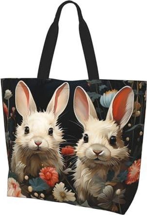 Generic Lapins Mignons Sac Cabas D&eacute;contract&eacute; Sacs De Courses R&eacute;utilisable Sac Courses Pour Quotidienne Gym Universit&eacute;