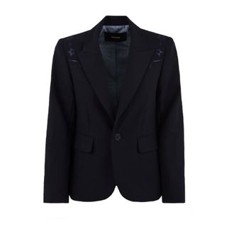 Zadig&Voltaire Femme, Vestes, Bleu, Taille: 38 FR Vavy Rhinestone Jacket