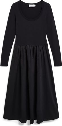 Armedangels Damen Jerseykleid aus Bio-Baumwoll Mix VILARAA Slim Fit Black-Black