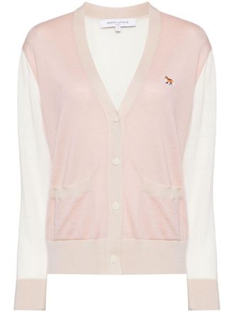Maison Kitsuné cardigan à logo brodé - Rose
