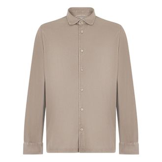 Fedeli Chemise d&eacute;contract&eacute;e taupe et polyvalente - Homme - Chemises - Beige - Taille: 4XL