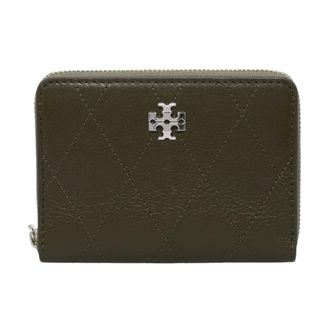 Tory Burch Charlie Wallet - Femme - Accessoires - Brun - Taille: ONE Size