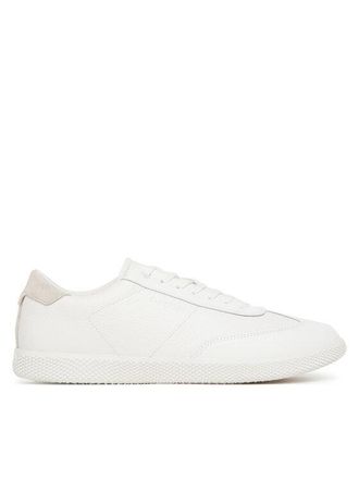 Calvin Klein Sneakers Low Top Lace Up Tmbl Lth HM0HM01803 Wei&szlig;