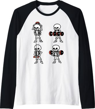 Huebucket Skeleton Arm Workout Raglan