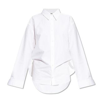 Balenciaga Weit geschnittenes Baumwollhemd - - Blouses & Shirts - Damen - Wei&szlig; - 2XS