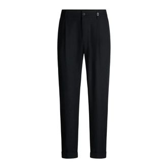 Strellson Leichte Stoffhose mit Bundfalten und Umschl&auml;gen - - Trousers - Herren - Schwarzk - W36 L34