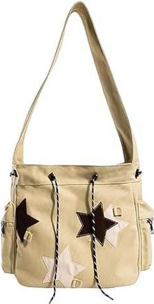 Generic Mignon Kawaii Star Sac Messenger en toile Sacs mignons Esth&eacute;tique Petit Sac &agrave; bandouli&egrave;re Sac &agrave; bandouli&egrave;re pour femme Sac &agrave; bandouli&egrave;re Homme, kaki, 