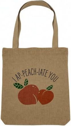 Fabulous Sac Shopping Tote Bag Aspect Lin - I Appeachiate you Pun Food Fruit Joke - Sac de Courses Toile Epaisse 360g Beige Naturel Cabas Port&eacute; Epaule Solide I