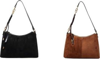 Generic Sac &agrave; bandouli&egrave;re &eacute;l&eacute;gant en faux su&egrave;de pour femmes, fourre-tout Hobo de capacit&eacute; pour le quotidien et les voyages