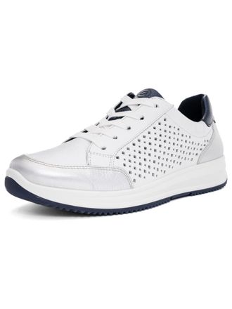 Ara Damen Osaka Sneaker, Weiss,Silber,Night, 41 EU Weit