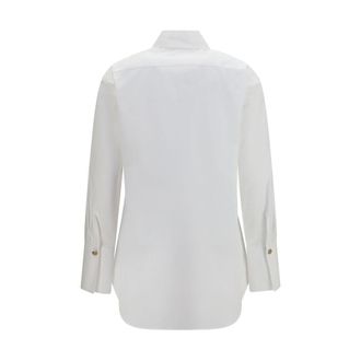 Balmain Womens White Cotton Dress Shirt