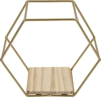 BESPORTBLE Gadpiparty Wandregal Hexagon aus Eisen Wandmontiertes Sechseckiges Aufbewahrungsregal Multifunktionales H&auml;ngeregal f&uuml;r Blumen Pflanzen und Kleinteile 