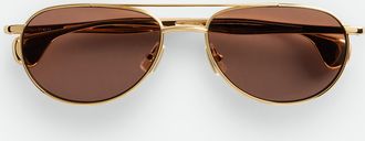 Bottega Veneta Lunettes De Soleil Aviateur Fin - Bottega Veneta